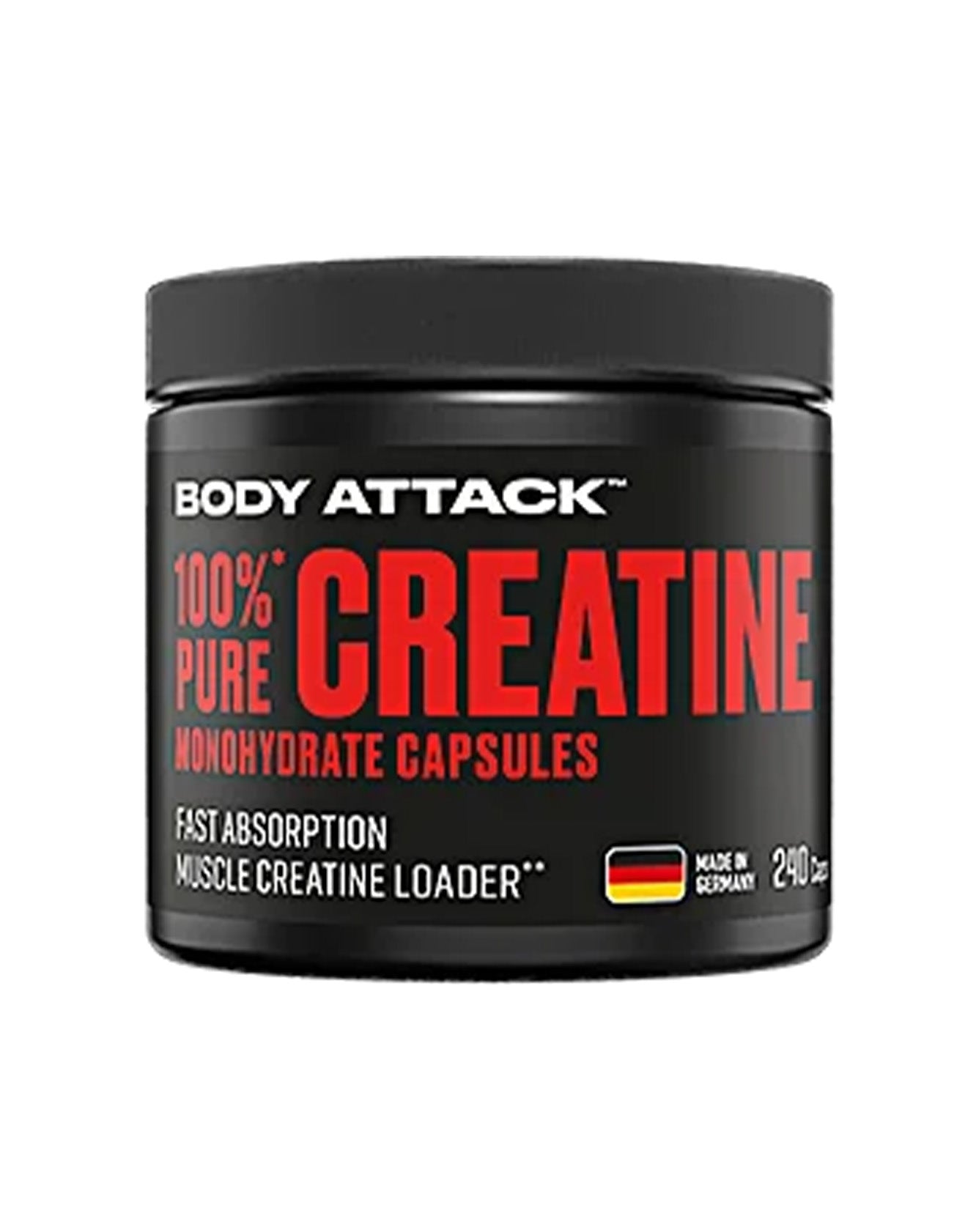 Body Attack 100% Pure Creatine, 240 Kapseln – Renutra Supplemente Shop